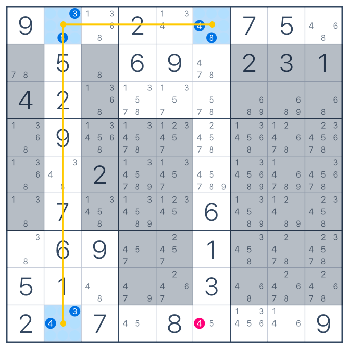 Y wing Sudoku Technique